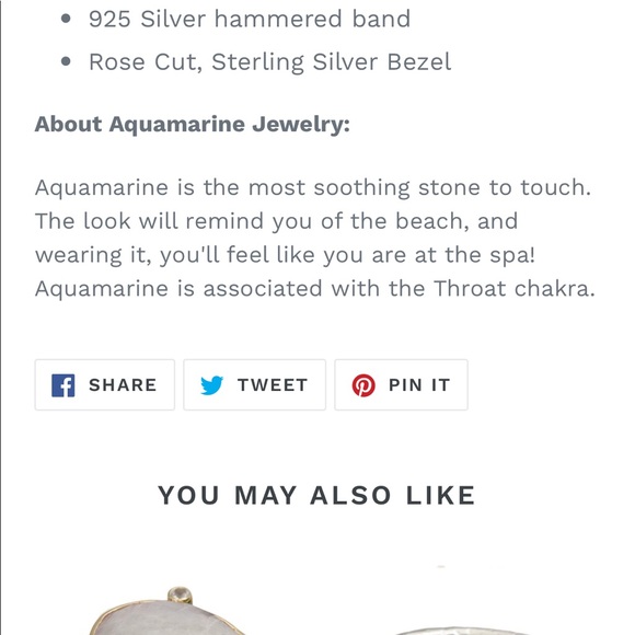 emily rose gems | Jewelry | Emilyrosegems Aquamarine Sterling Silver ...